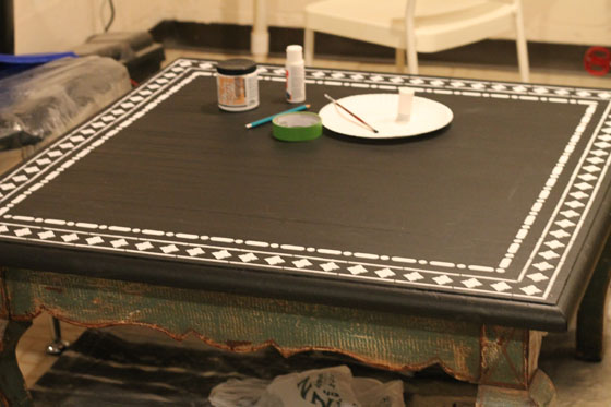 Family | Love | Home: Stenciled Coffee Table