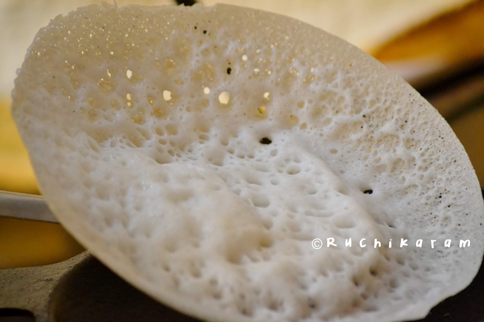 Ruchikaram: Vellayappam using Rice Flour | Arippodi Kondu Vellayappam