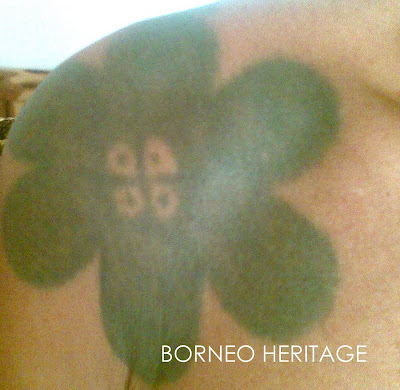 paren nyawi's blog: Borneo Tattoo:My "Apai" Pantang Iban (Bungai Terung)
