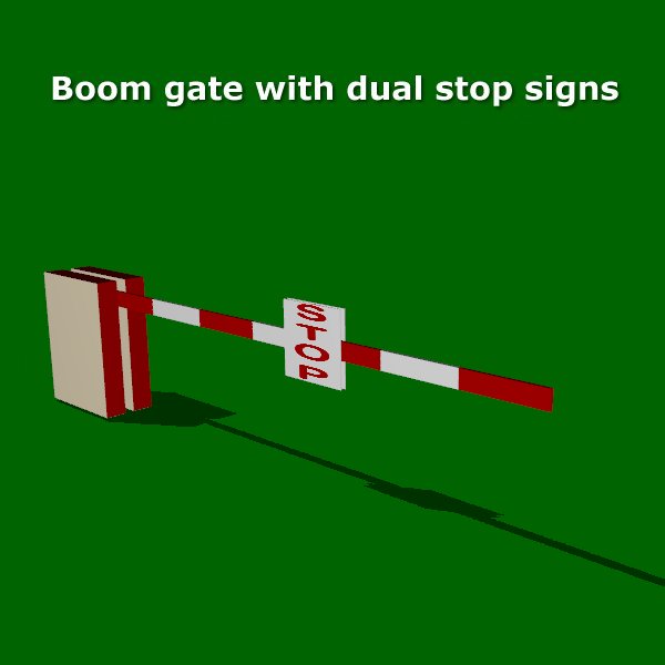 Simming in Magnificent Style: Boom gate with dual stop signs