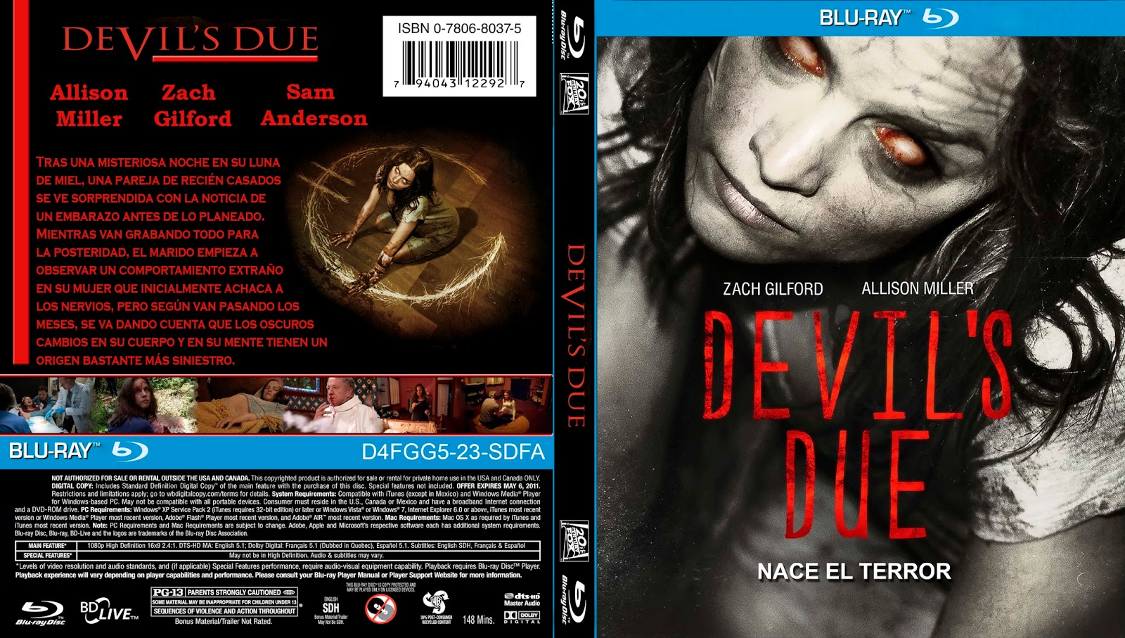 PB | DVD Cover / Caratula FREE: DEVIL'S DUE - BLU RAY COVER 2013 ESPAÑOL