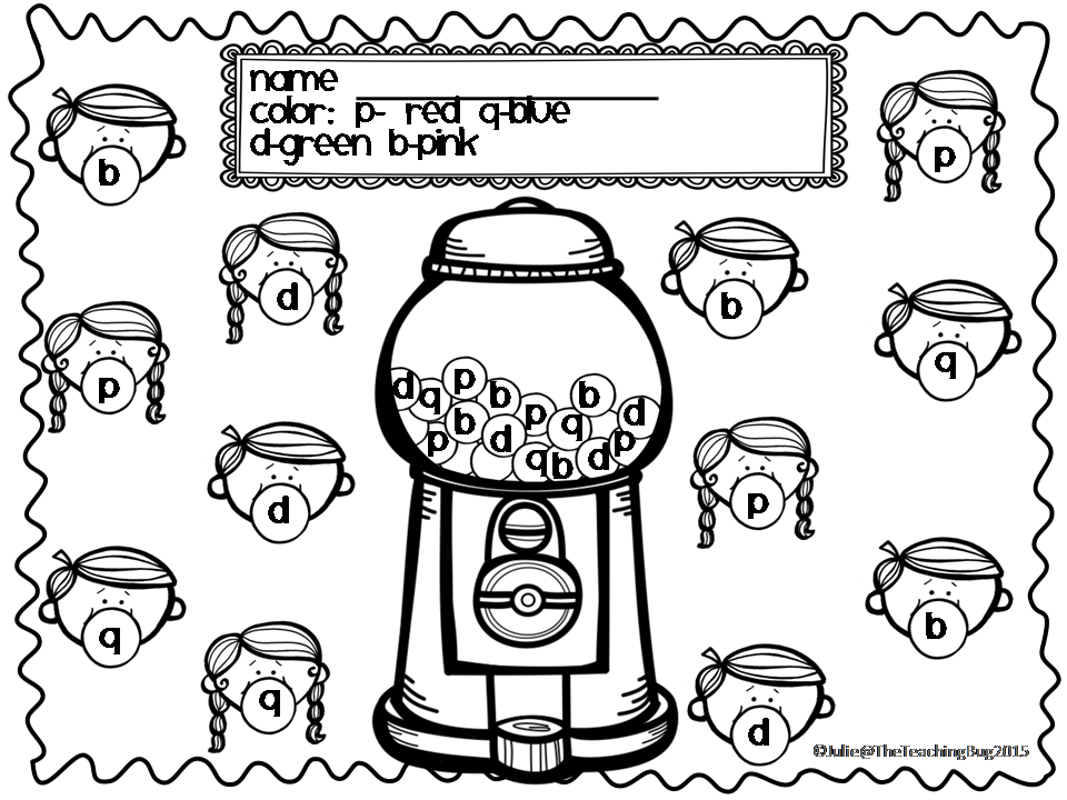 Lowercase b,d,p,and q part two | The Teaching Bug!