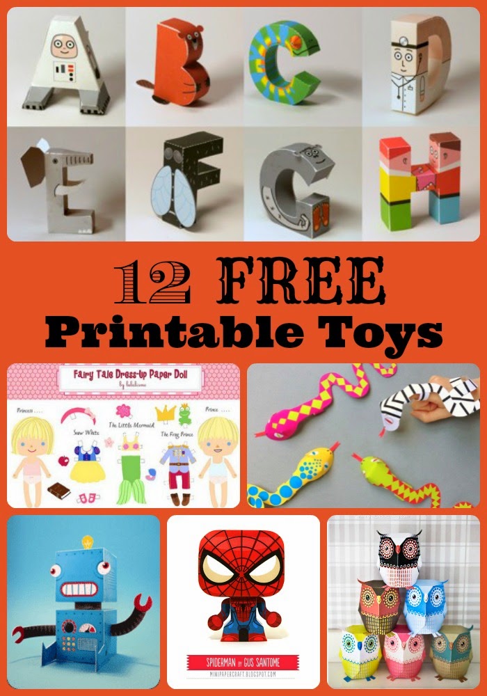 12 Free Printable Paper Toys | So Here's My Life...