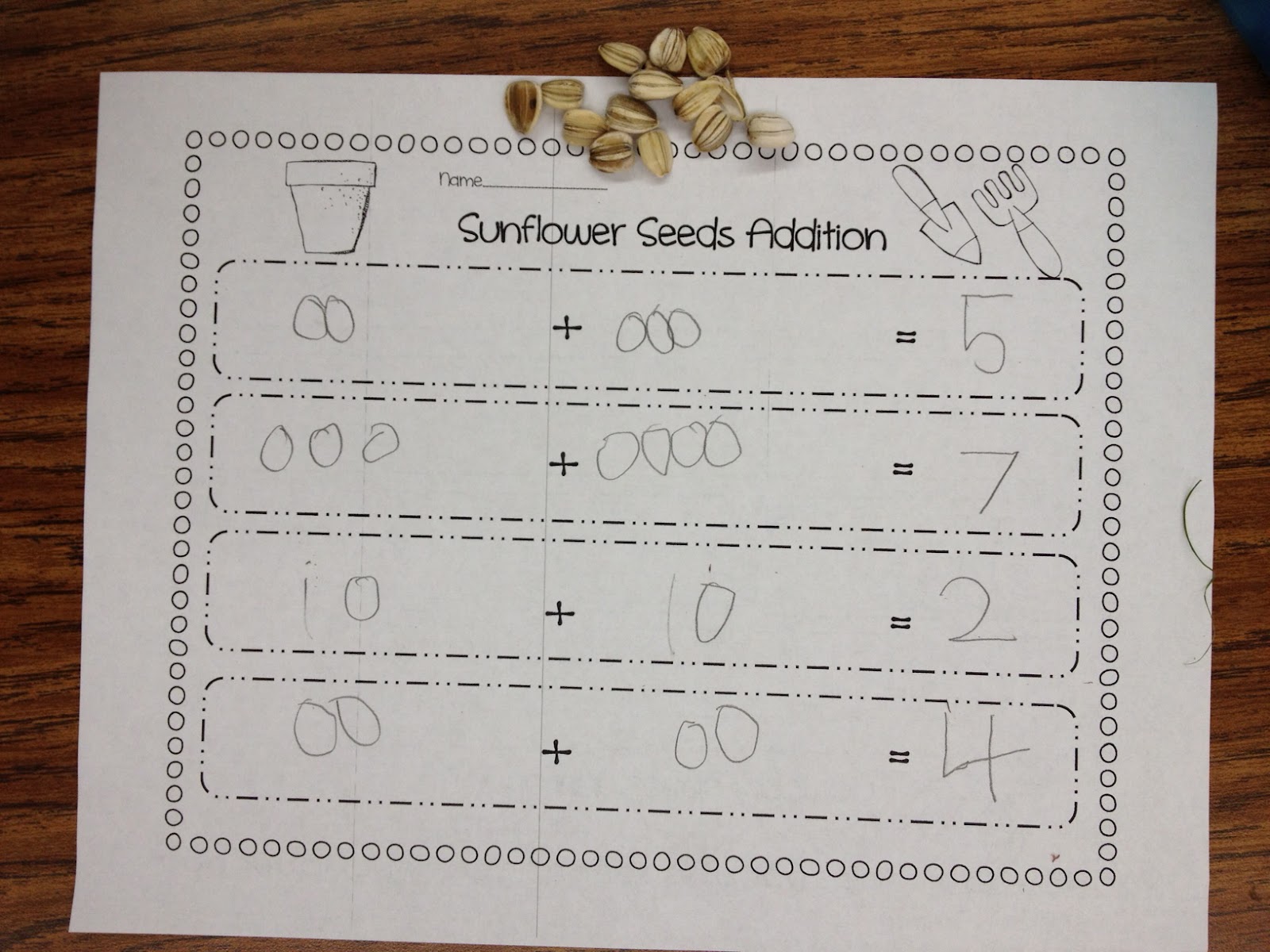Sunflower Seed Math: Adding - Apples & ABC's