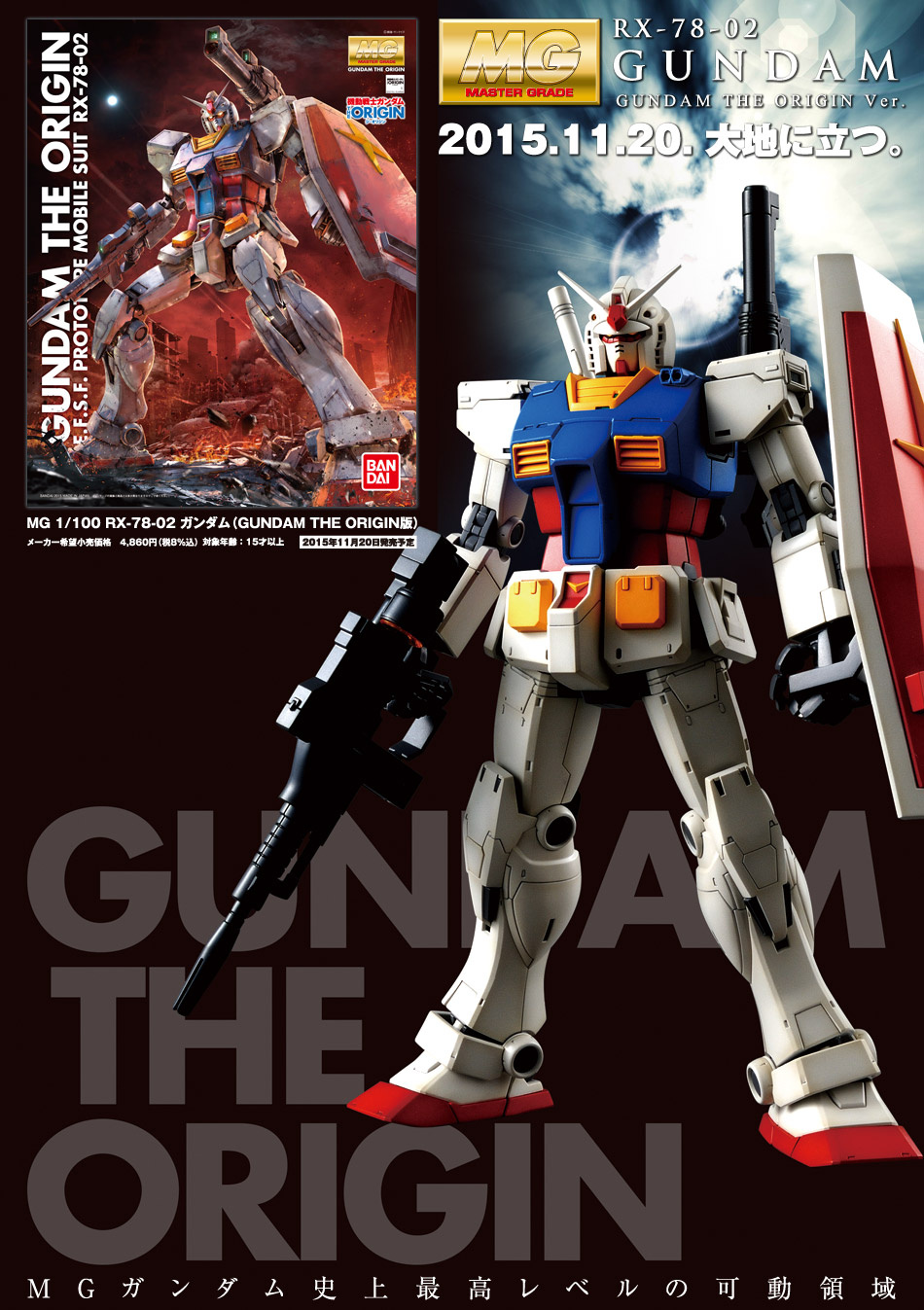 MG 1/100 RX-78-02 Gundam The Origin Ver. - Release Info, Box art and ...