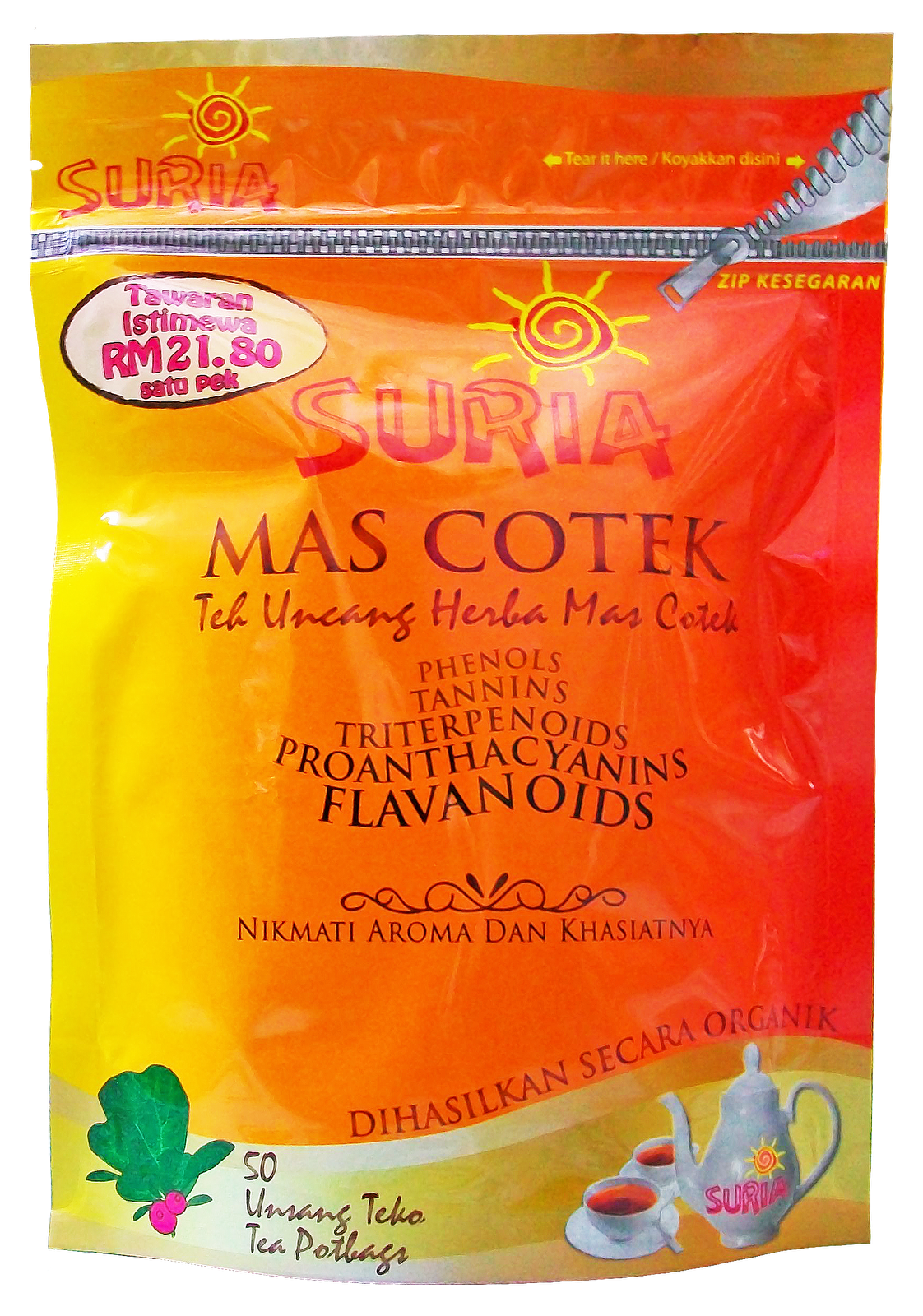 Minuman Kesihatan Teh Suria Mas Cotek: PRODUK