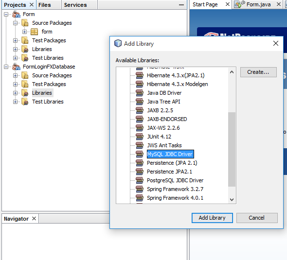 Belajar JavaFX : Tutorial Form Login JavaFX memakai Database
