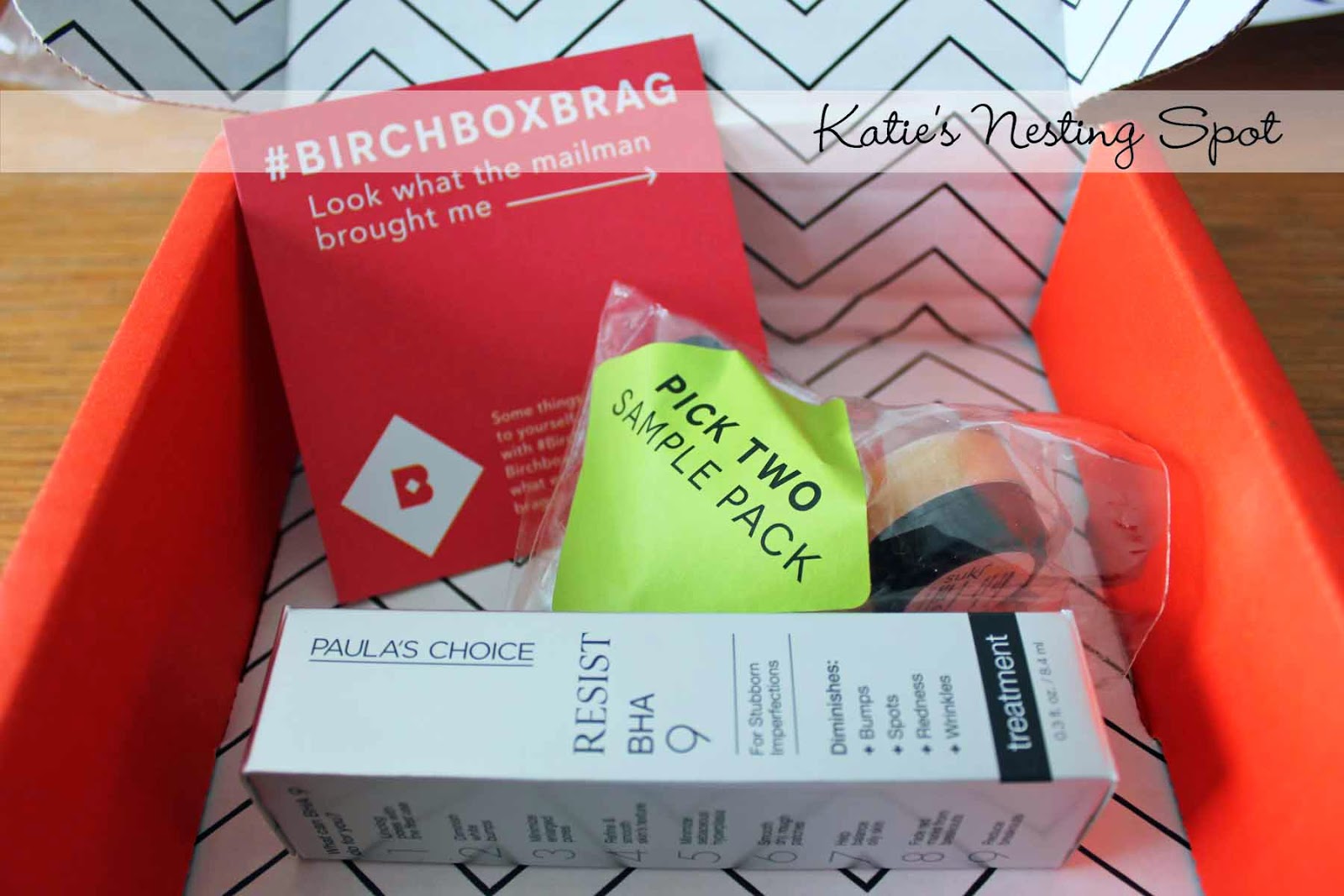 Katie's Nesting Spot: Review, Birchbox Mystery Sample Pack: Free with ...