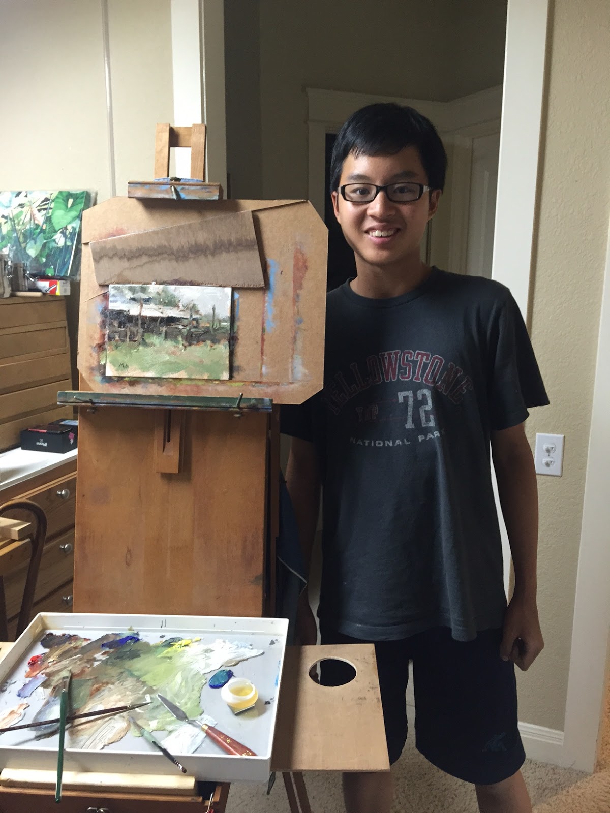 Glenn Cernosek Fine Art: Kyle Ma, painter, visited my studio