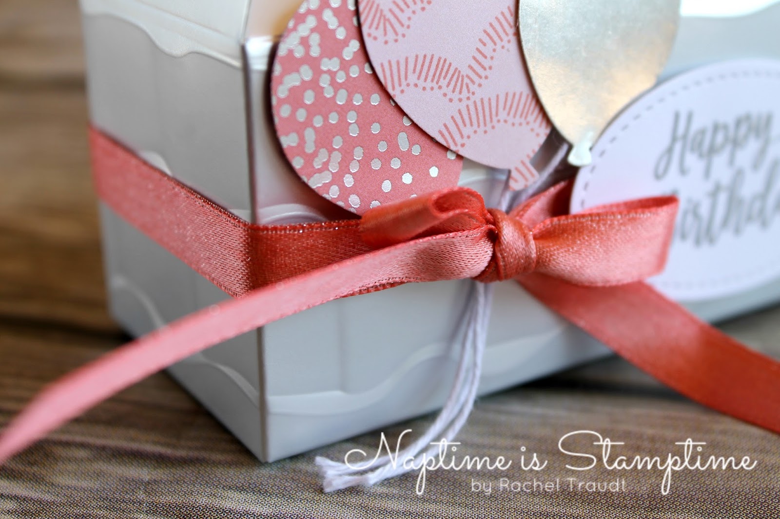 Naptime is Stamptime: Happy Birthday Silver Mini Gable Box