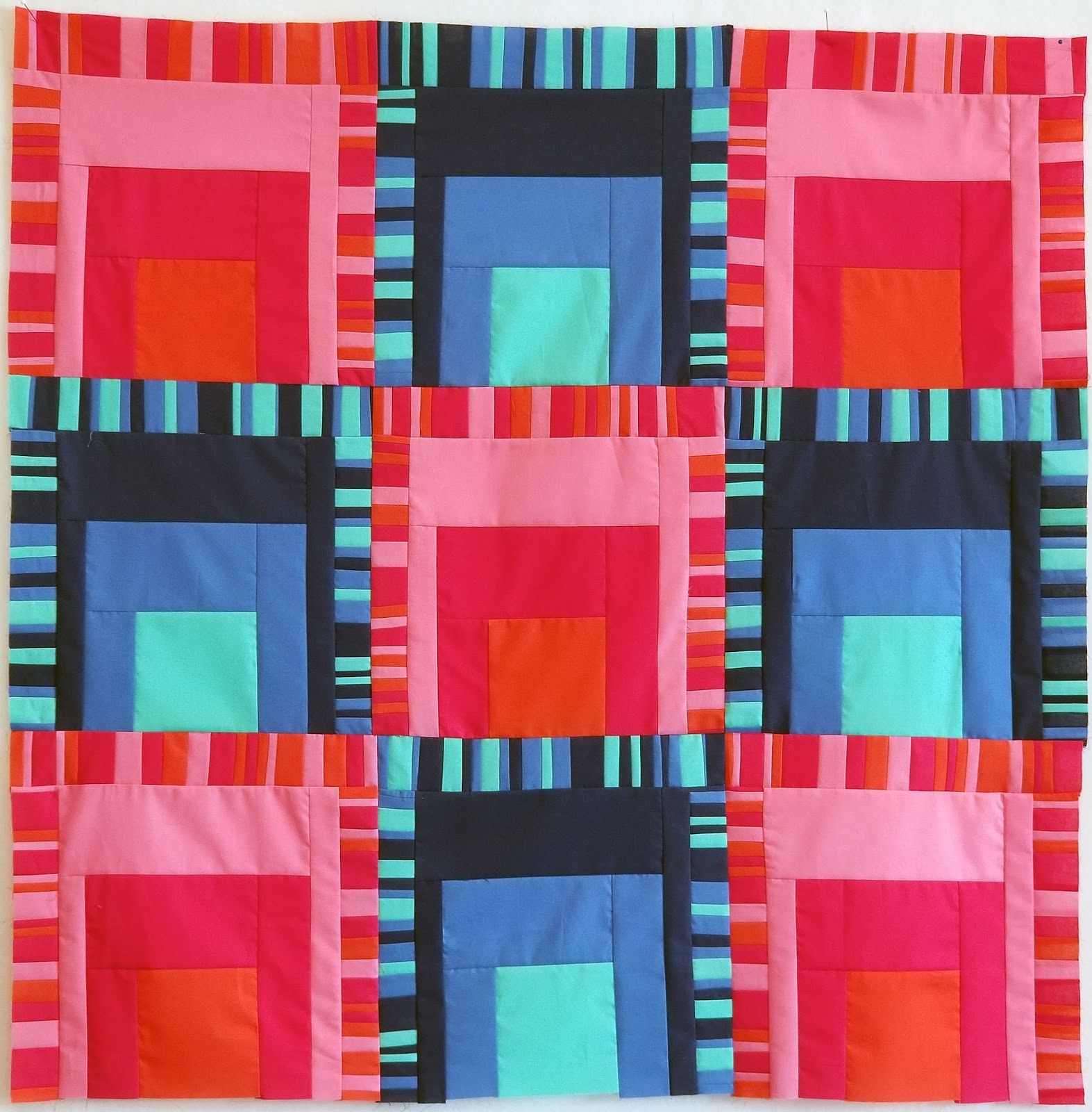 finished a new quilt top - made with American cotton