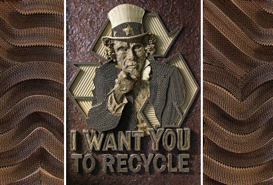 ECOMANIA BLOG: Mark Langan, Transformando el Cartón Corrugado en Arte