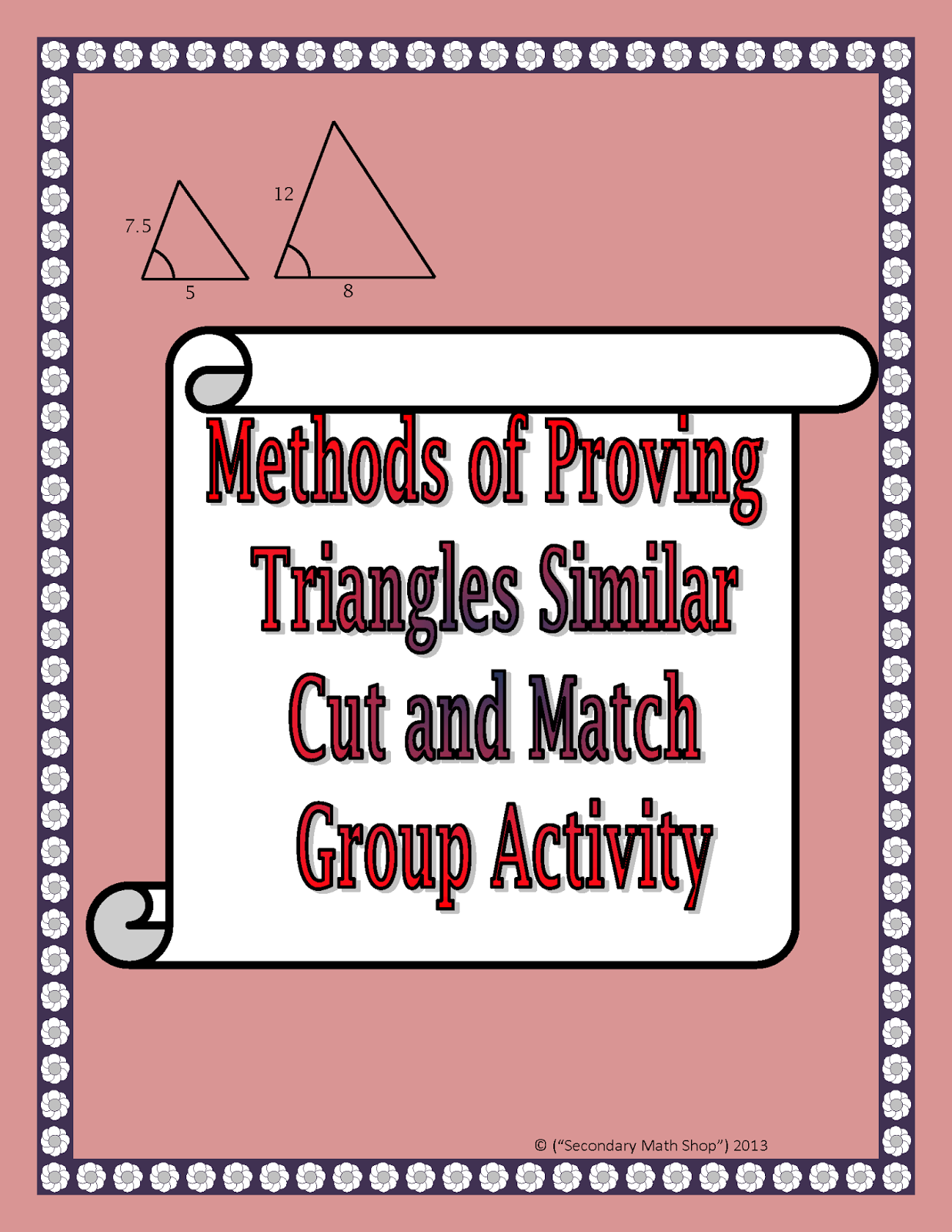 The Spectacular World Of Secondary Math: Get Out The Scissors and Glue ...