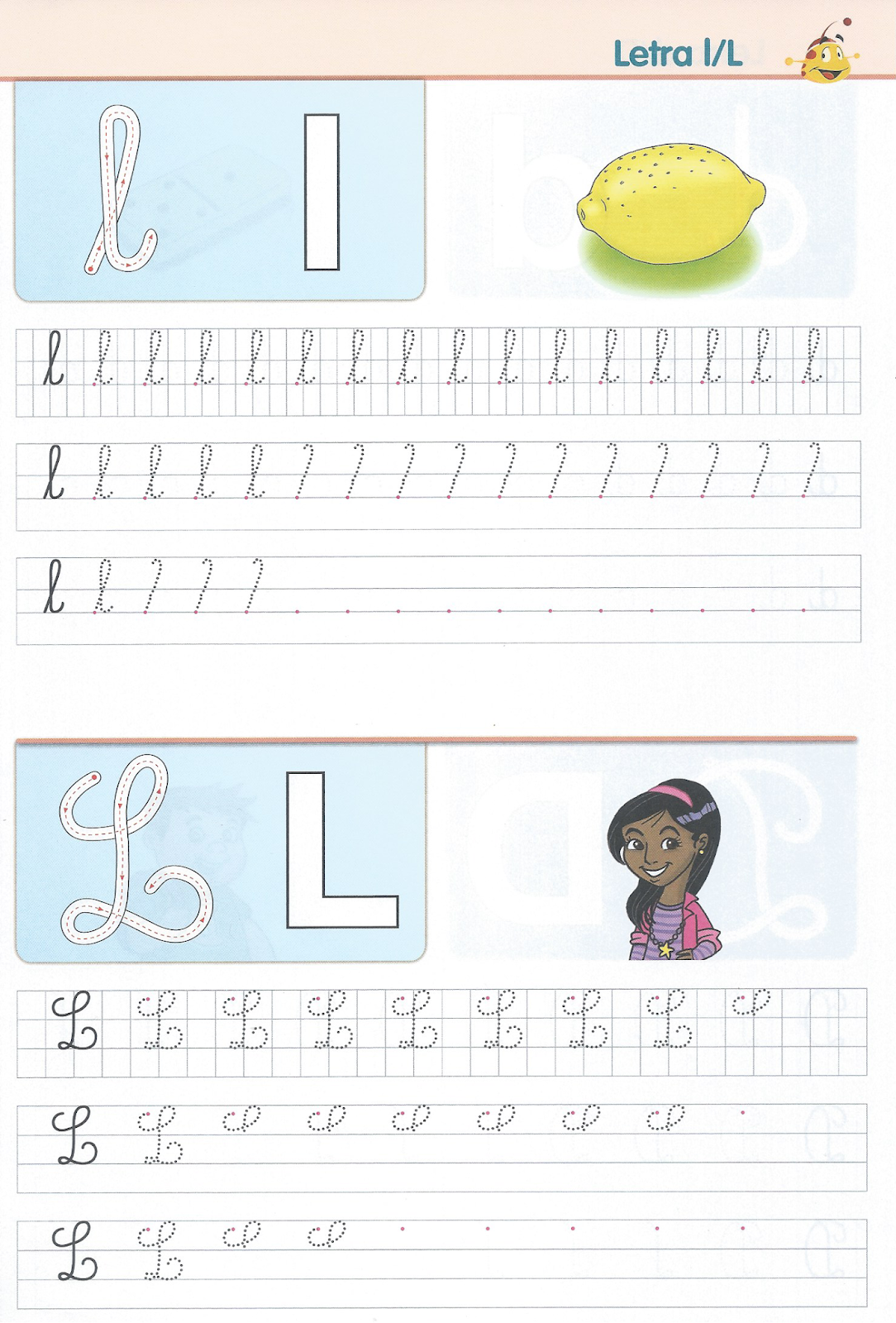 Aprende Brincando: Caligrafia - Letra L