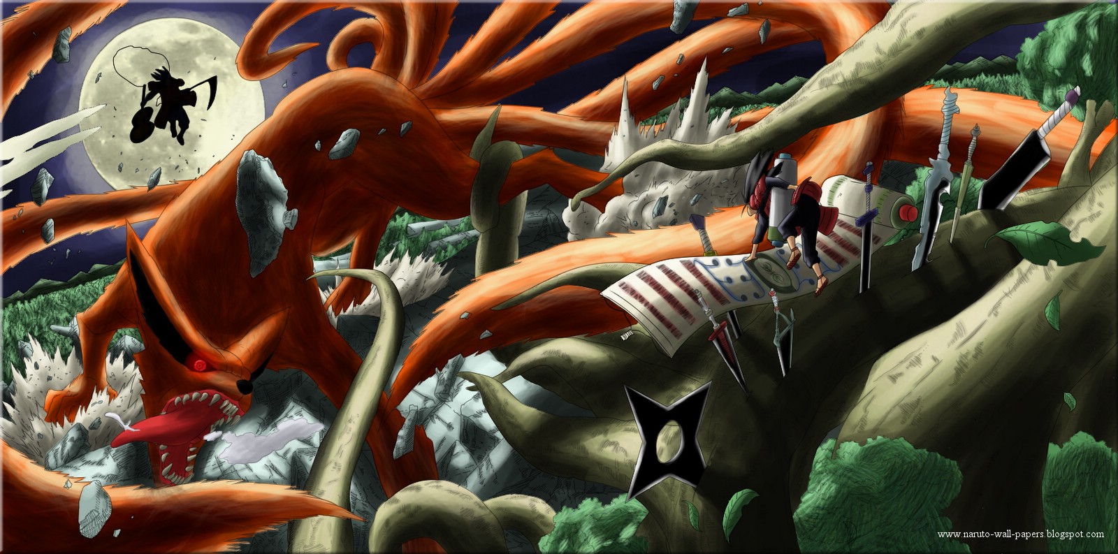 Naruto And Bleach Anime Wallpapers: Uchiha Madara vs Hashirama Senju ...