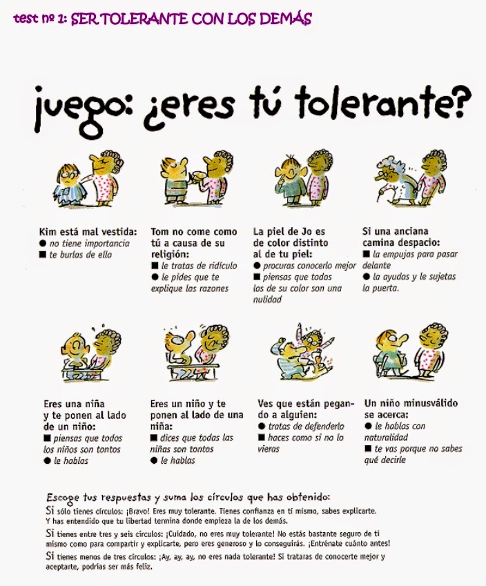 Recursos para mi clase: JUEGO: ¿ERES TÚ TOLERANTE?