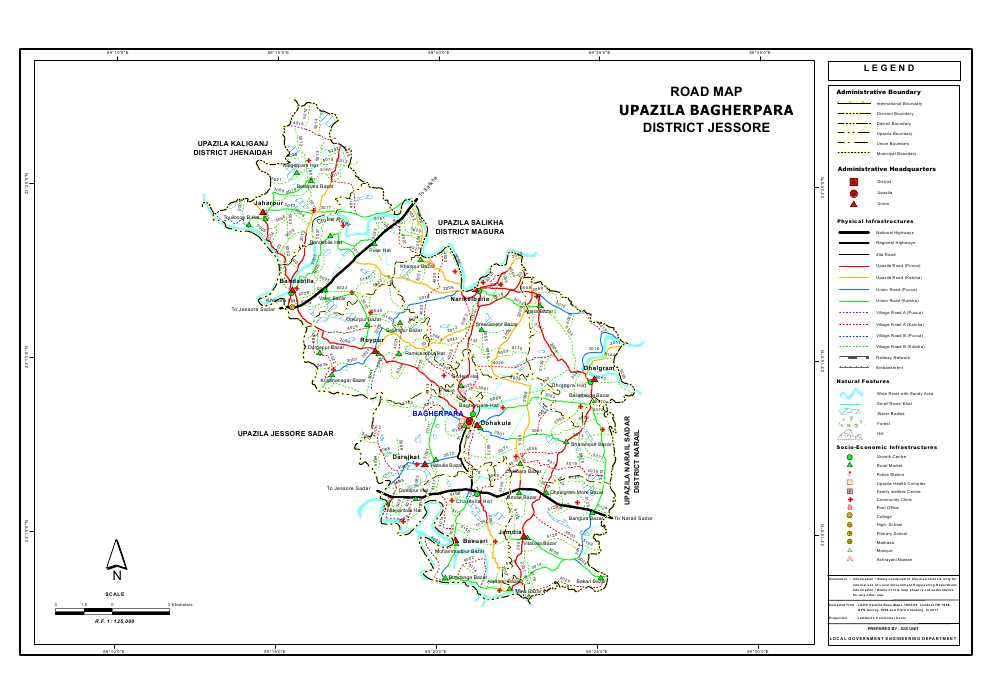 Mouza & Land Use Maps of Bagherpara Upazila, Jessore, Bangladesh ...