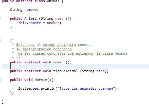 Clases abstractas en JAVA