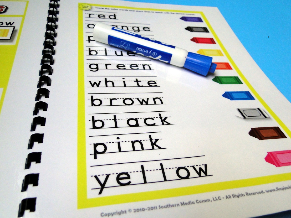 Crayon Color Words MagnetMat Freebie - FlapJack