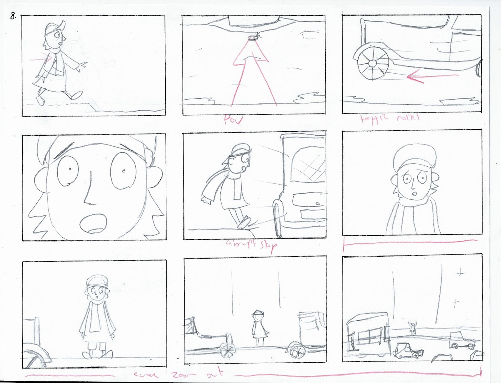 Edward Hudson Animation Year 2 - Term 2: Storyboards for Animatic