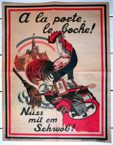 La Resistance Francaise: Affiche à la porte le boche