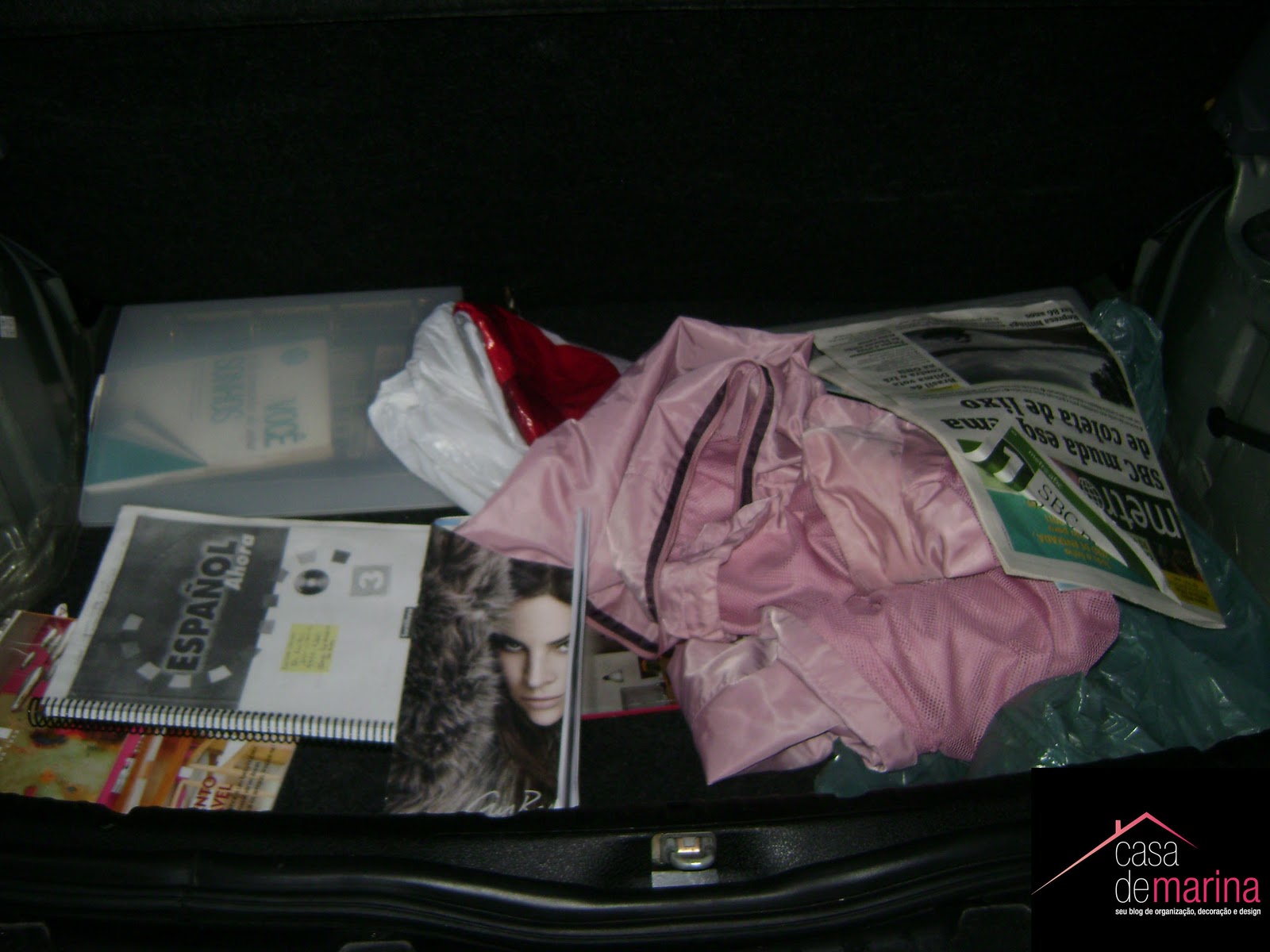 Casa de Marina: Organizando o porta mala