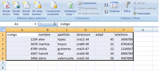 INFORMATICA II,CONCEPTOS BASICOS DE EXCEL