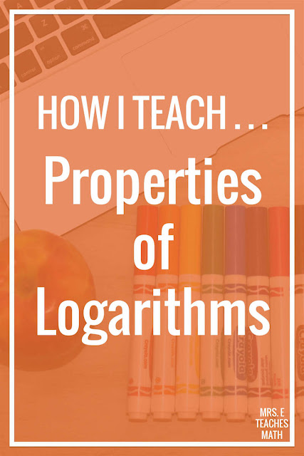 How I Teach Intro to Logs | Mrs. E Teaches Math