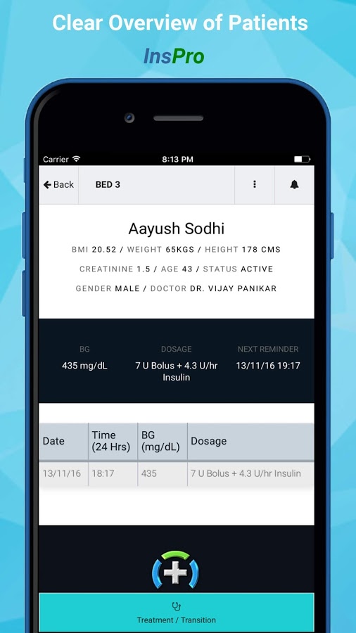 InsPro Mobile App for Insulin administrarion - Dr. Jimit vadgama