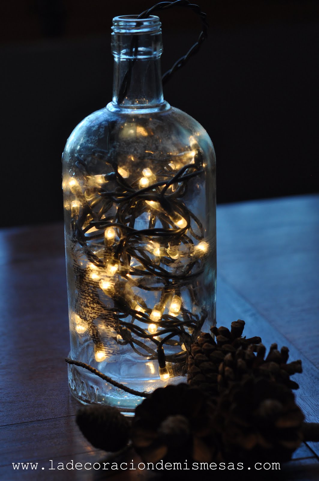 Ideas para Navidad: Botellas con luz