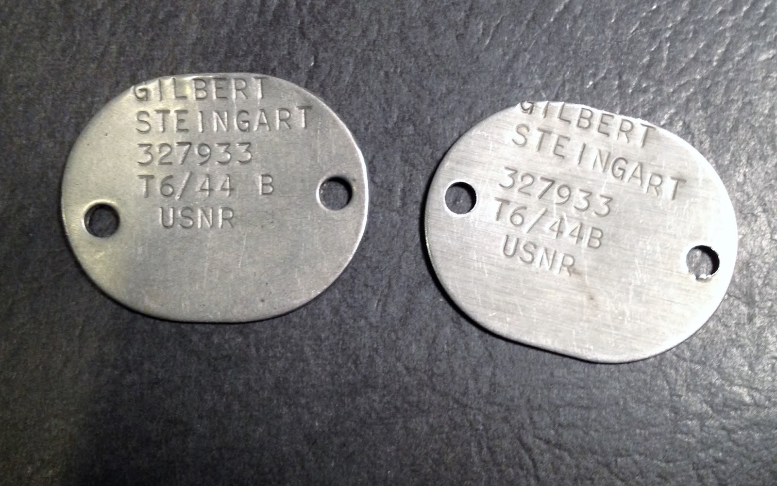 WWII Navy Dentist: San Diego--Dog Tags WWII Navy Dentist: San Diego--Dog Tags