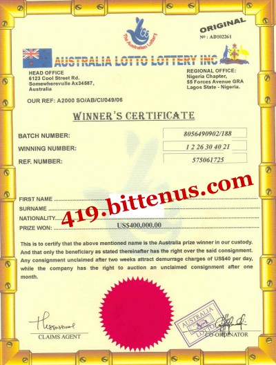 lottery fraud case by e-mails