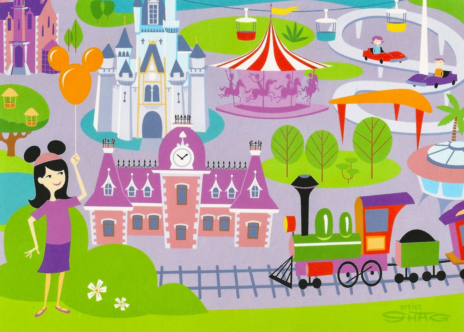 My Favorite Disney Postcards: Walt Disney World Resort Designed by SHAG