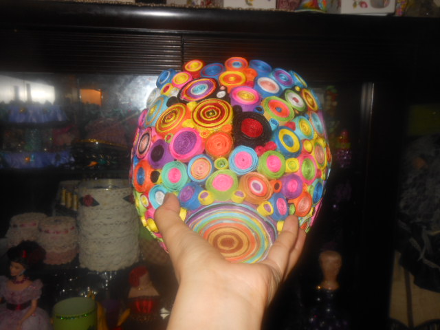 CREATE A HOBBY : Rolled Paper Crafts ..Colorful Vase