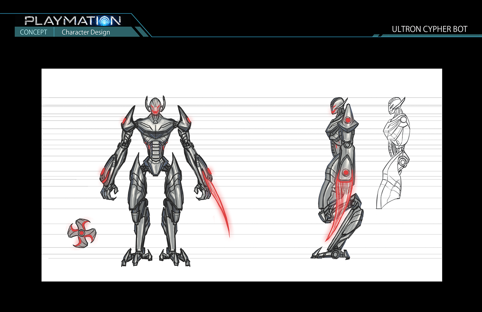 Art of Justin Cho: PLAYMATION_Marvel's Avengers_Ultron bot Concepts