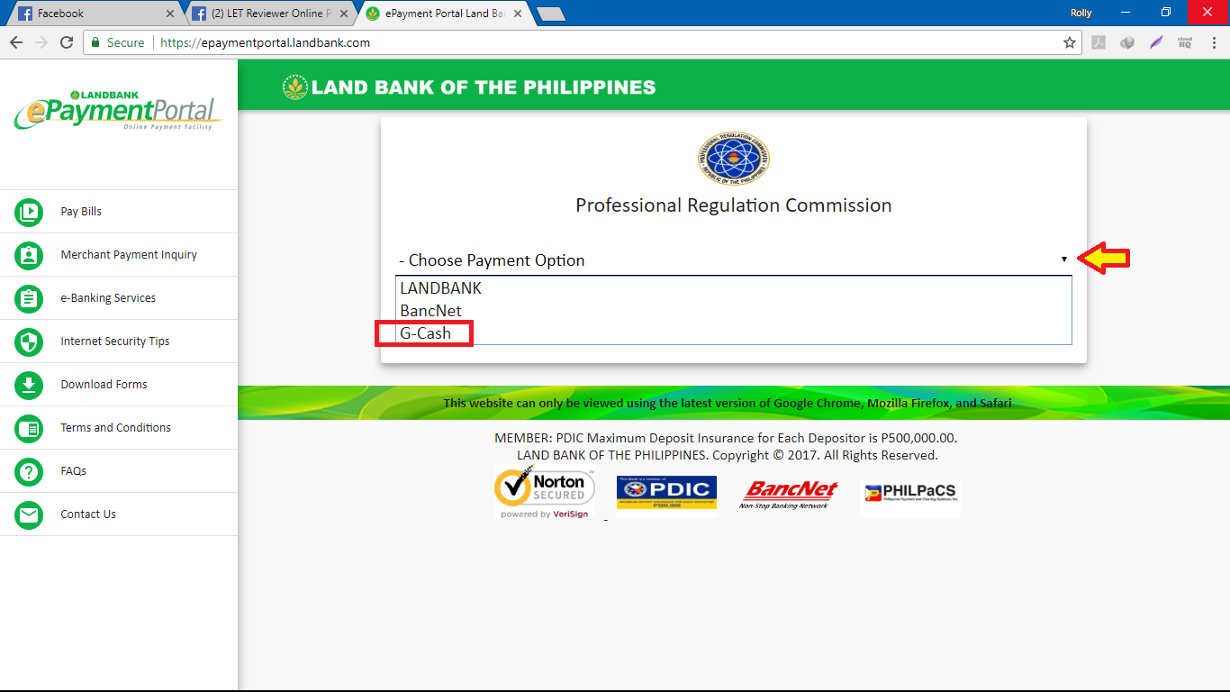 PROCEDURES IN PAYING PRC EXAMINATION & INITIAL REGISTRATION USING G ...