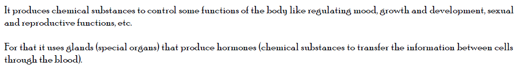 Natural Science 6 grade: 9. ENDOCRINE SYSTEM