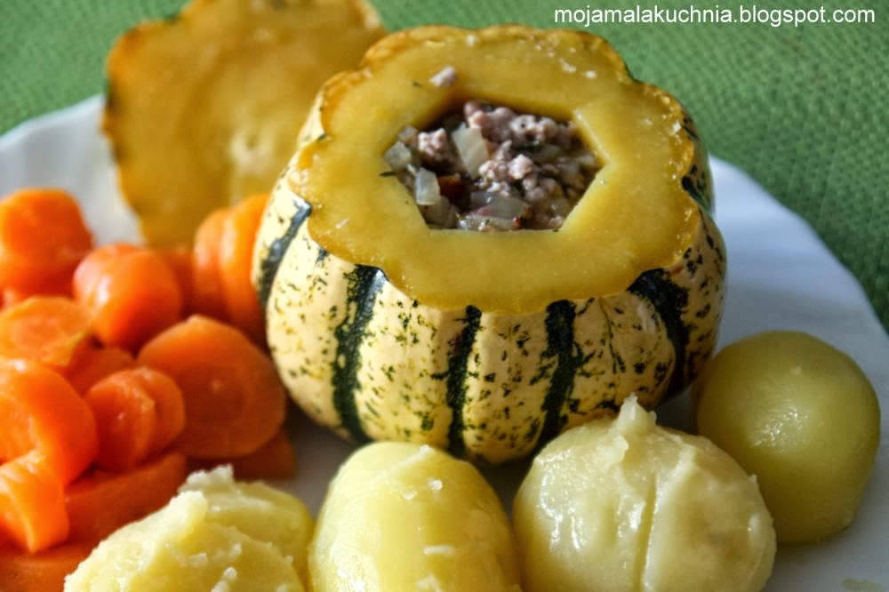 Moja Mała Kuchnia: Faszerowana malutka dynia "Sweet Dumpling"
