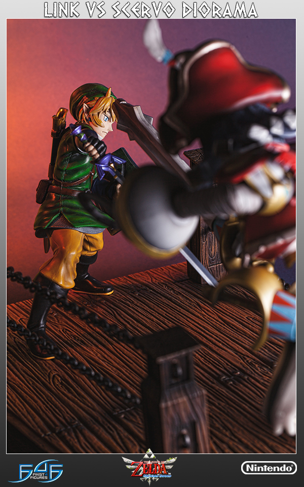 Legend of Zelda: Skyward Sword - Link Vs Scervo Diorama (First 4 Figures)