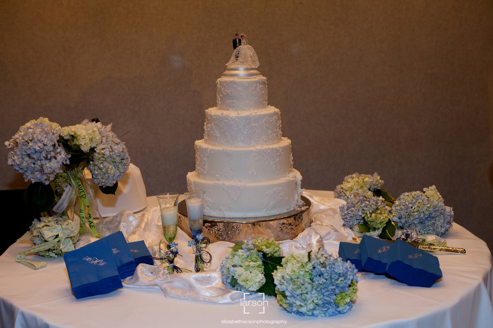 Blessed Hands Cake Design: Lace Wedding Cake