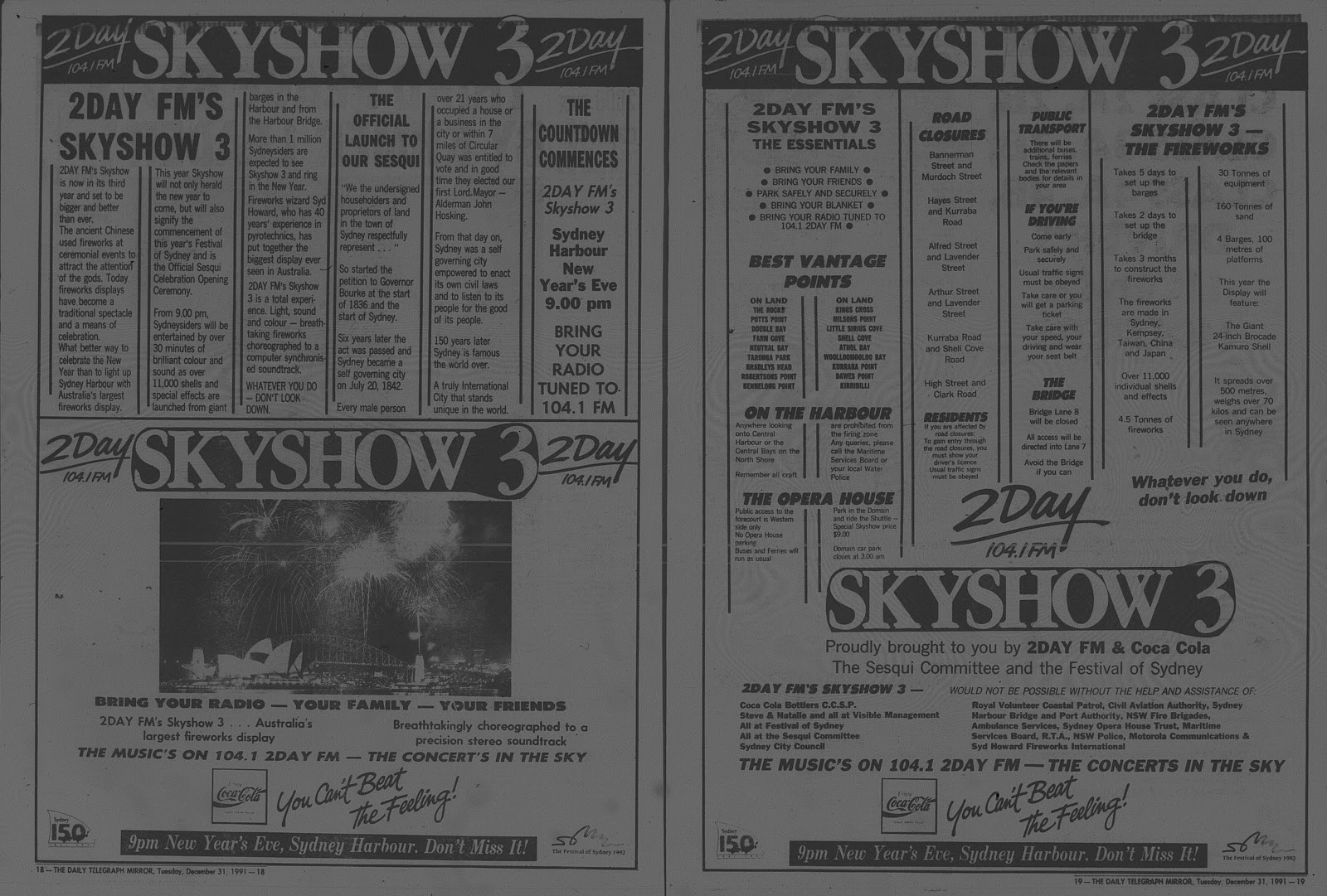 Fab Sydney Flashbacks: New Years Eve 25 Years Ago: 1991 (With a special ...