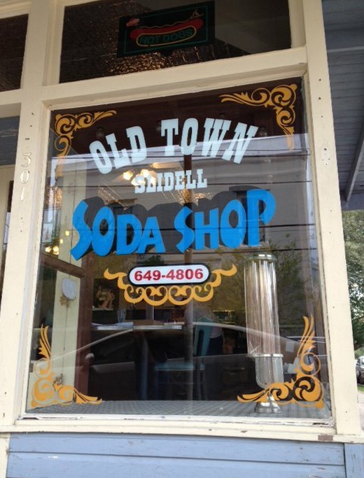 Window Graphics at Old Town Slidell Soda Shop