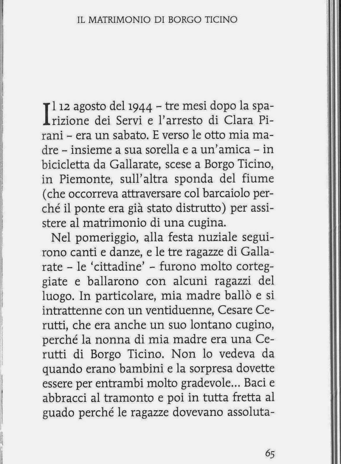 Cose dal Borgo: Il matrimonio di Borgo Ticino, di Franco Buffoni