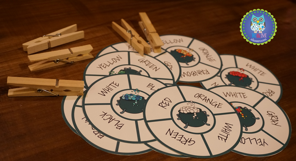 KM Classroom: Halloween Color Clip Cards