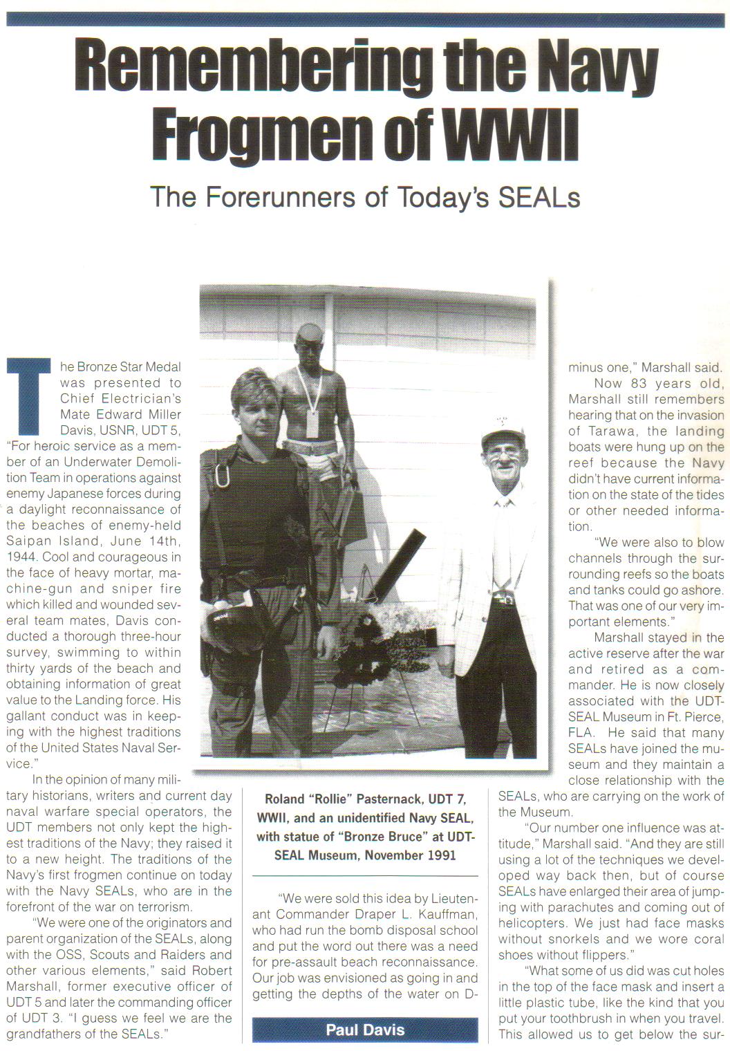 Paul Davis On Crime: A Look Back At The World War II U.S. Navy Frogmen ...