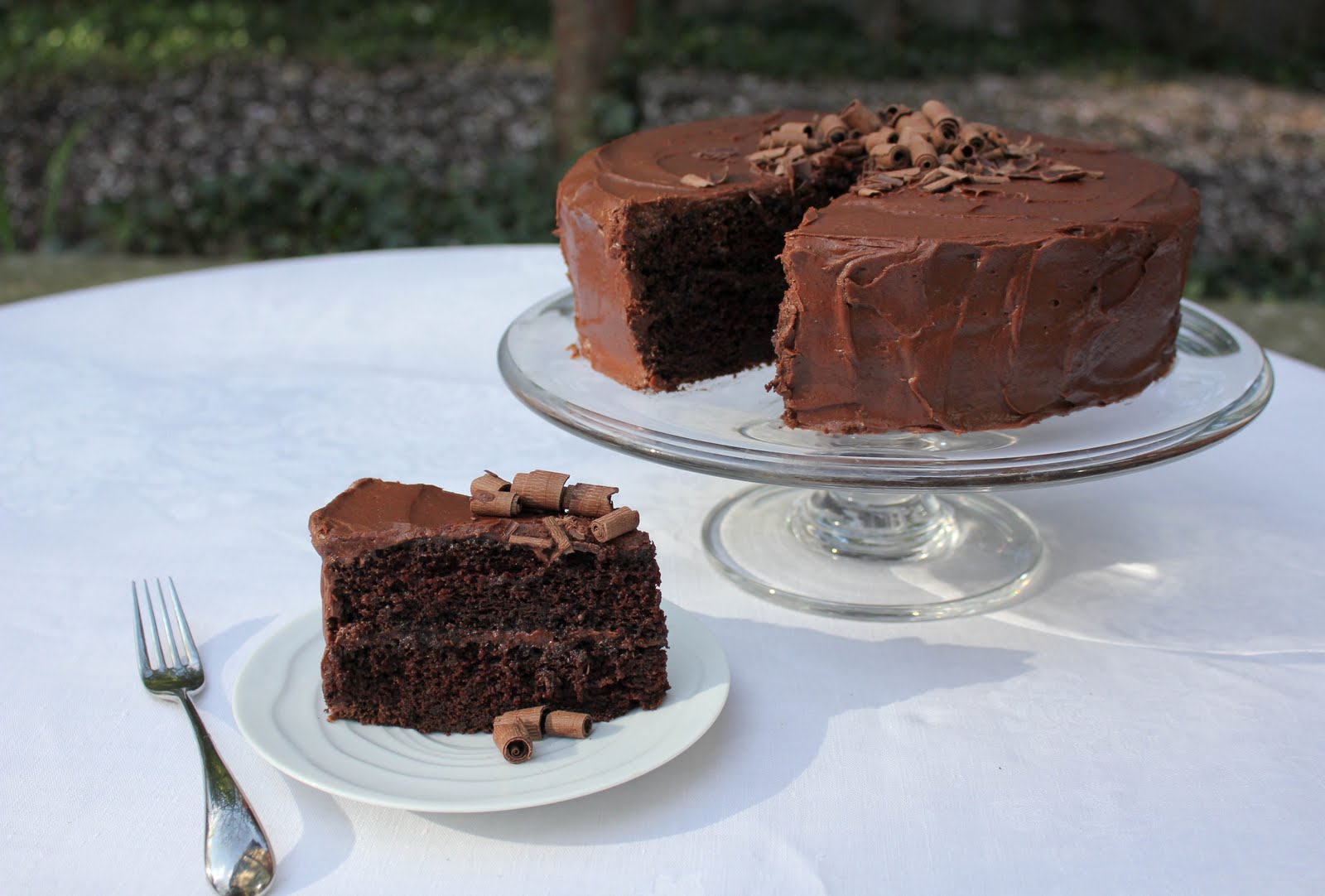 Moist Chocolate Cake with Chocolate Buttercream Frosting