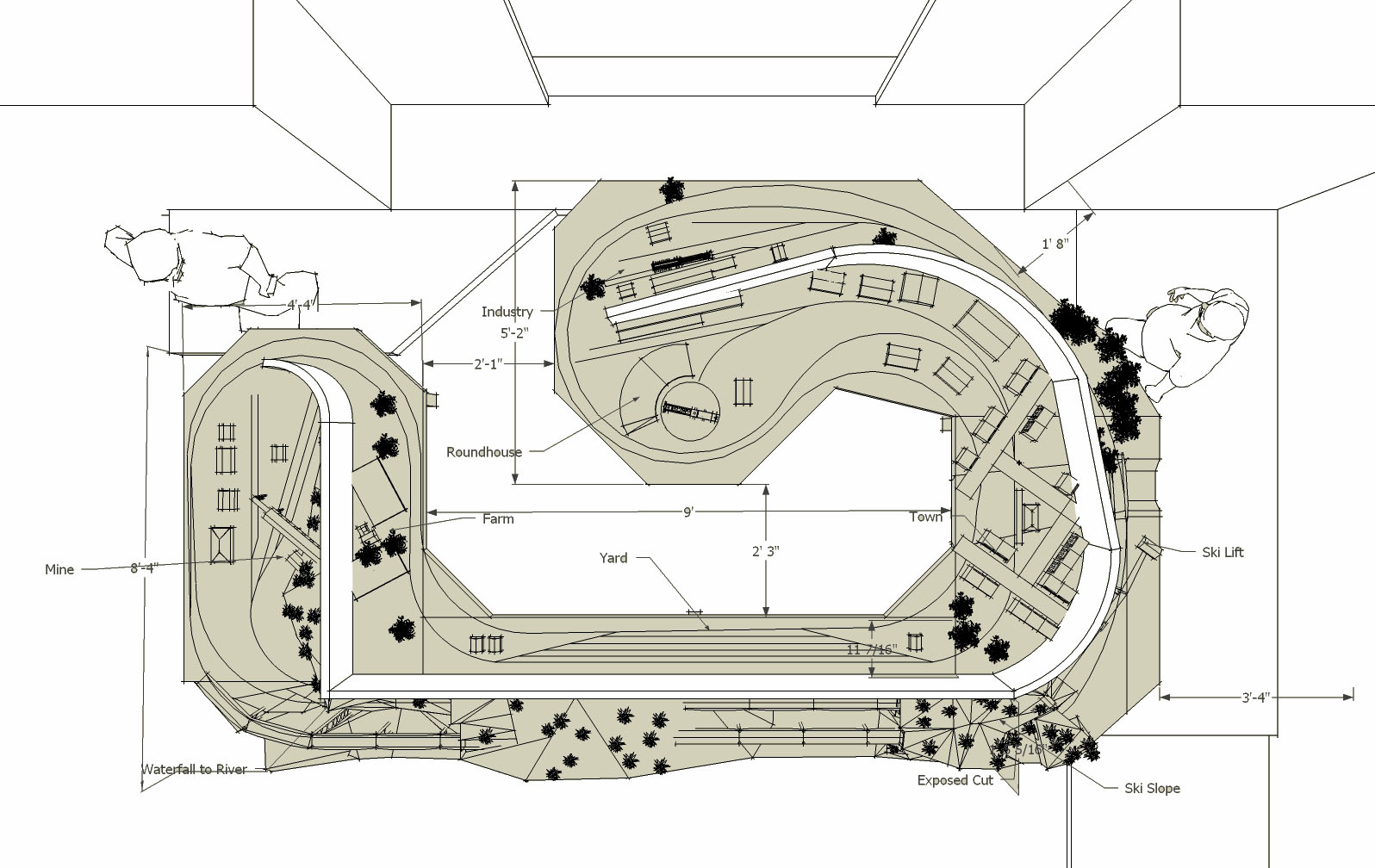 Model Railroad Design: Garage layout