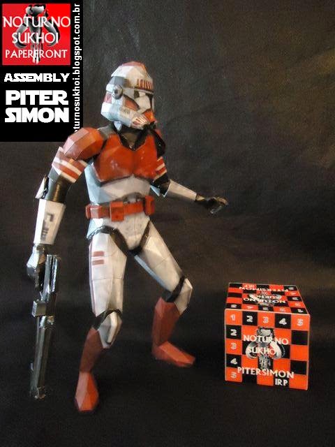 Noturno Sukhoi: Star Wars Commander Thire and Shock Trooper_Papercraft