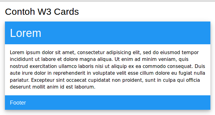 W3.Css Cards ~ Setiyono's Blog