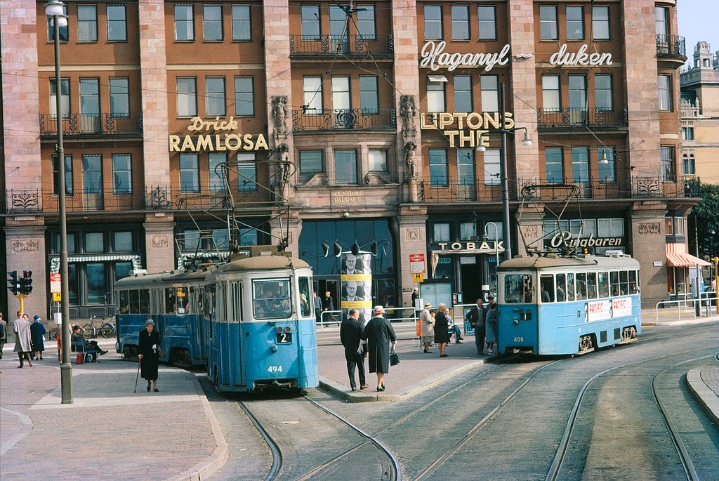 Beautiful Vintage Color Photographs Showing Transport in Stockholm in ...